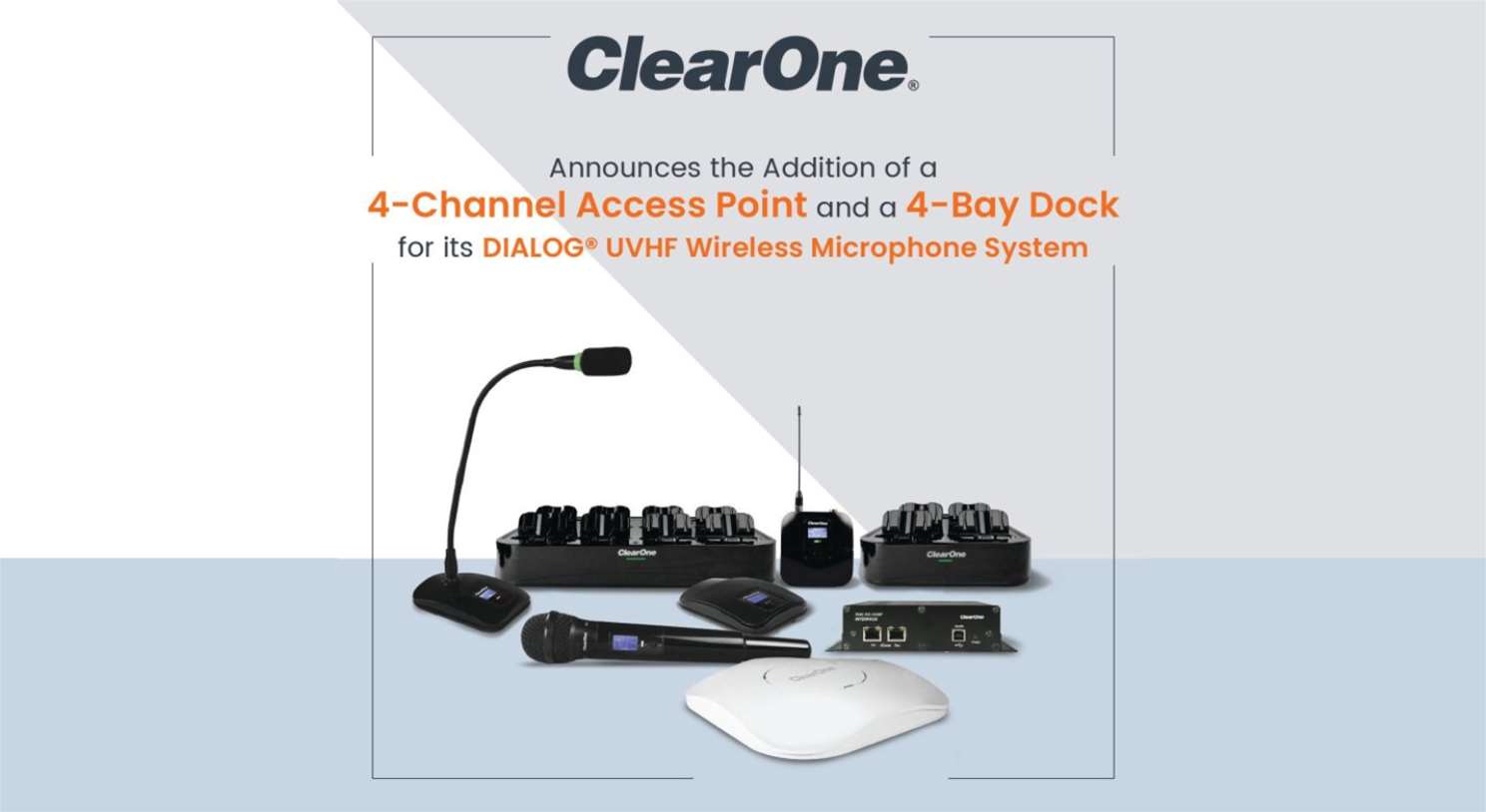 ClearOne Expands DIALOG UVHF Wireless Microphone System with New 4 ...