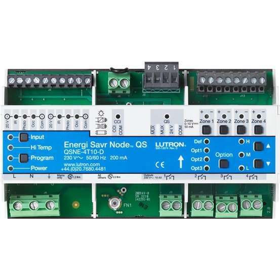 Energi Savr Node QS 4 Zone 0-10 Volt Dimming Module, LU-QSNE-4T10-D | Products | RGB Communications